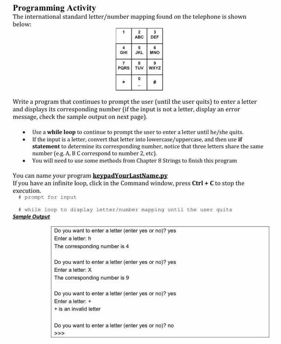 Solved Programming Activity The international standard | Chegg.com