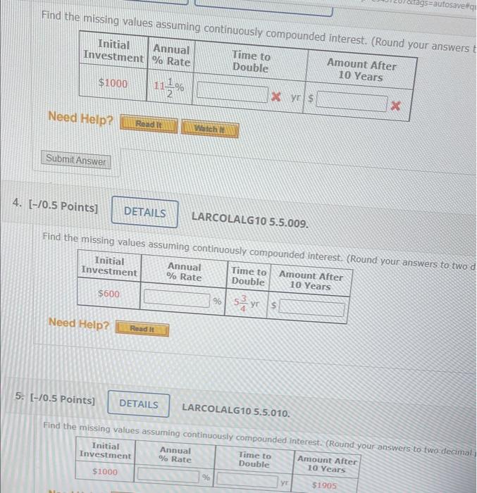 Solved Find the missing values assuming continuouclu | Chegg.com