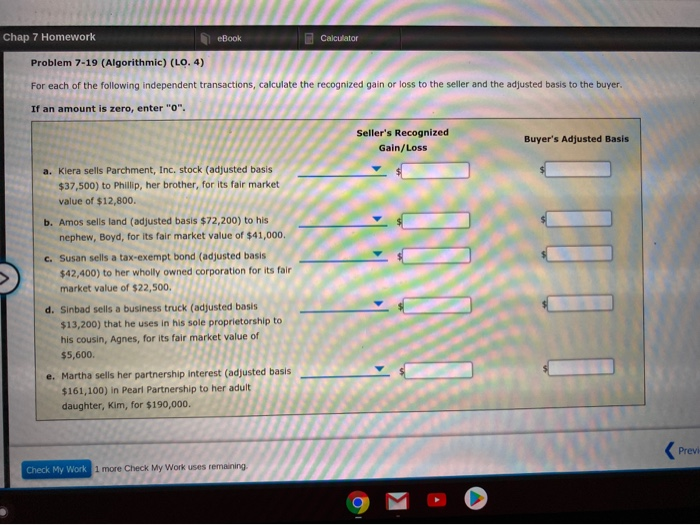Solved Chap 7 Homework eBook Calculator Problem 7-19 | Chegg.com Solved Chap 7 Homework eBook Calculator Problem 7-19 | Chegg.com