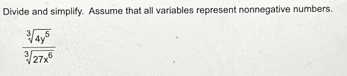 Solved Divide and simplify. Assume that all variables | Chegg.com