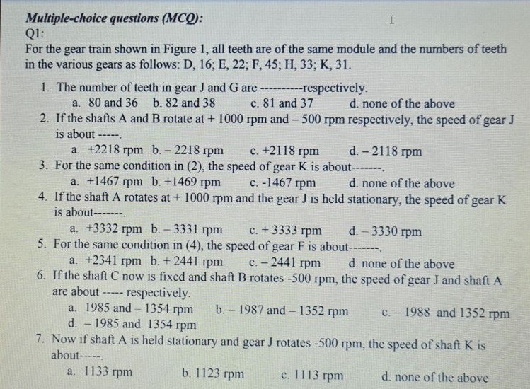 Multiple-choice questions (MCQ): 1 QI: For the | Chegg.com