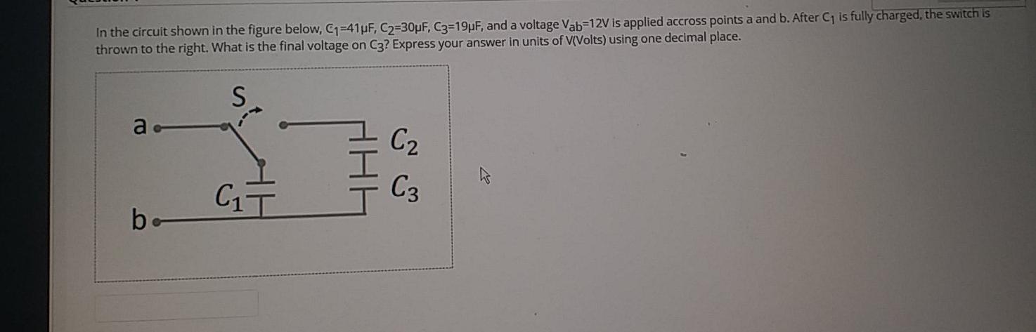 Solved In the circuit shown in the figure below, C1=414F, | Chegg.com