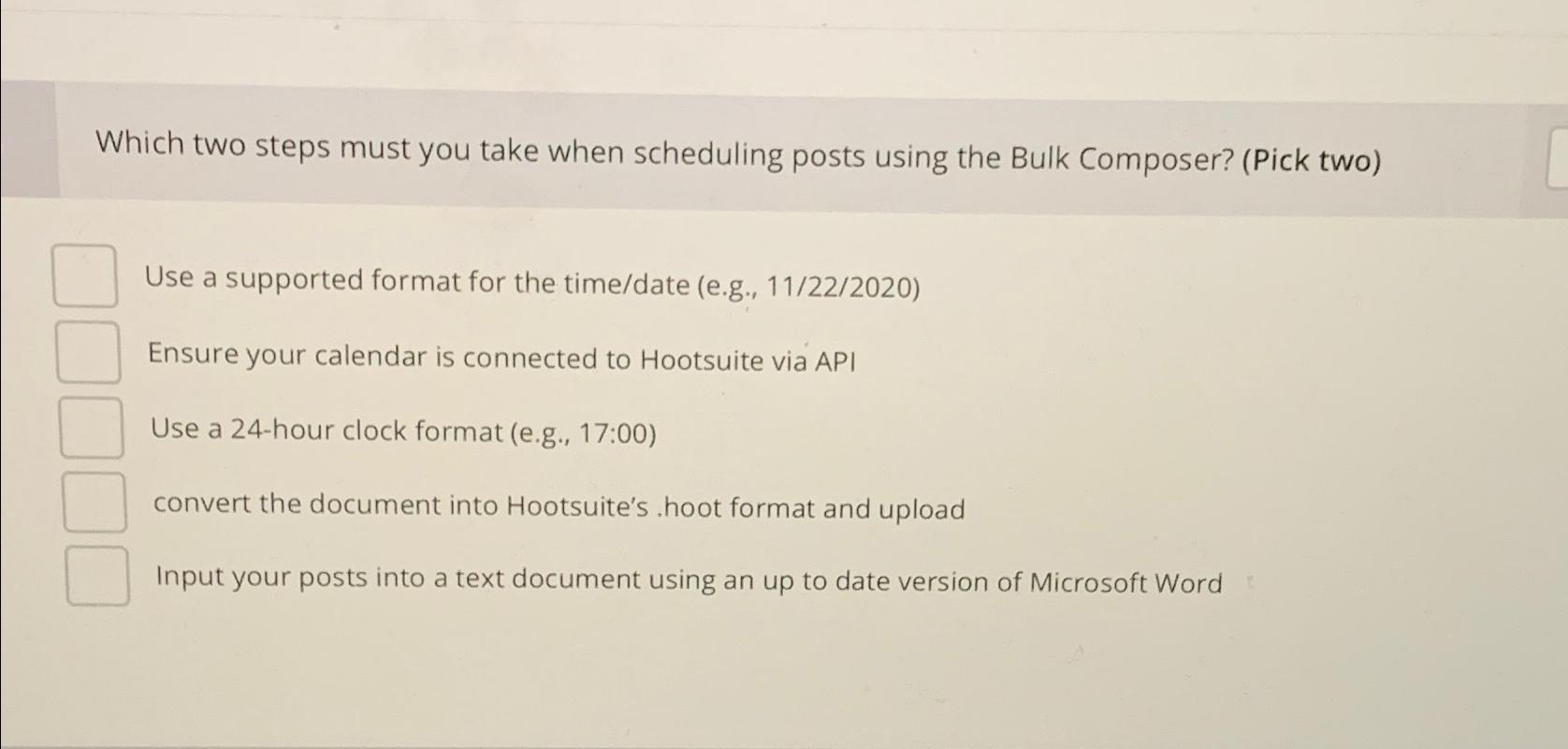 Which two steps must you take when scheduling posts | Chegg.com