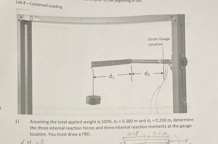 Solved Lab 8 - Combined Loading beginning or Strain Gauge | Chegg.com