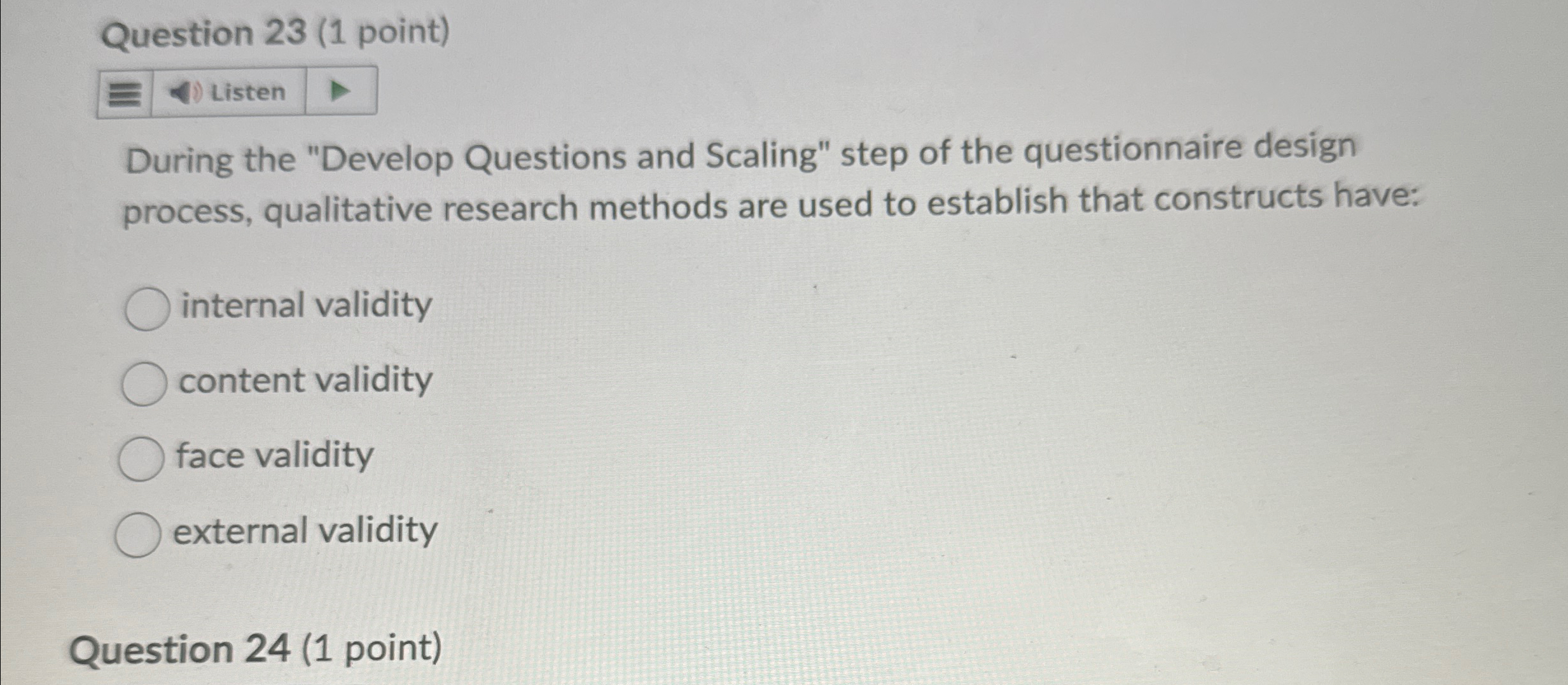 Solved Question 23 (1 ﻿point)ListenDuring the "Develop | Chegg.com