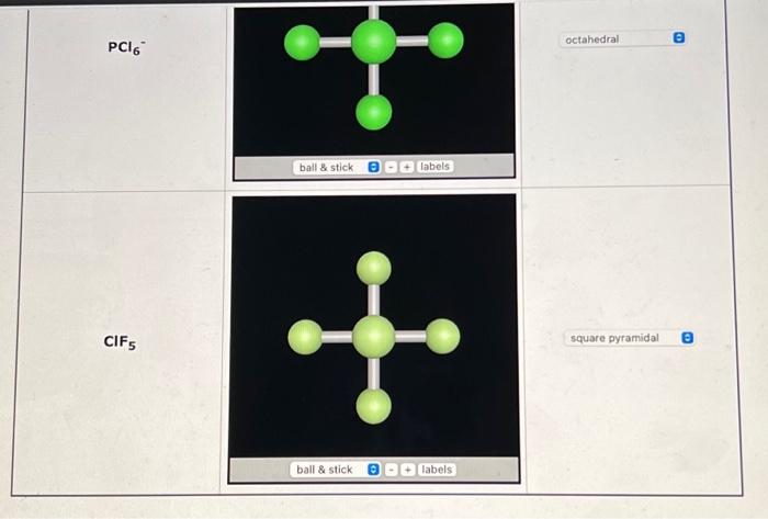 Solved need help with these three; ICl4-, PCl6-, and ClF5. | Chegg.com