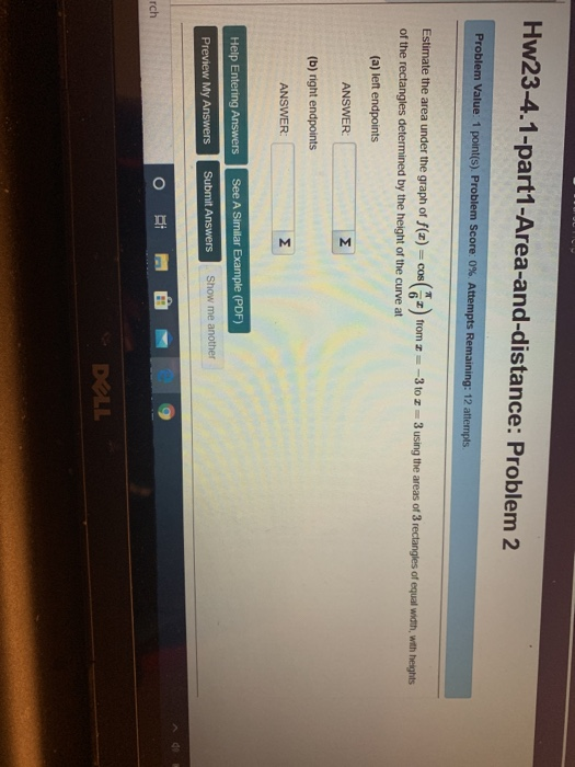 Solved Hw23-4.1-part1-Area-and-distance: Problem 1! Problem | Chegg.com