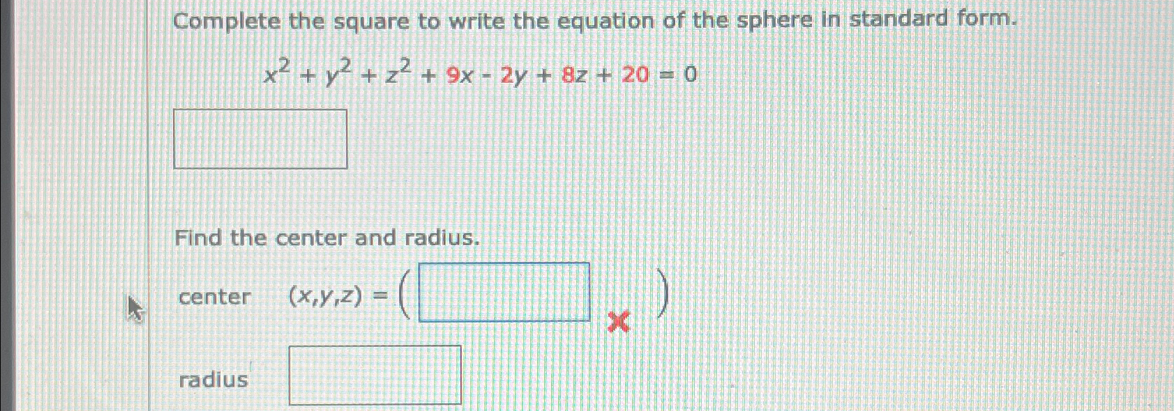 Solved Complete the square to write the equation of the | Chegg.com
