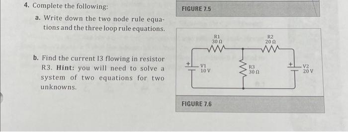 Solved a. Write down the two node rule equations and the | Chegg.com