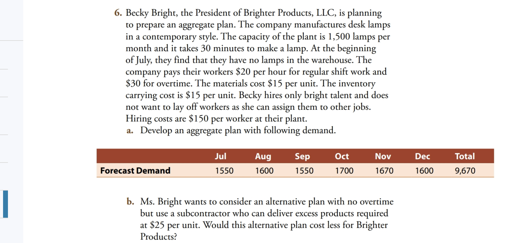 Solved Becky Bright, the President of Brighter Products, | Chegg.com