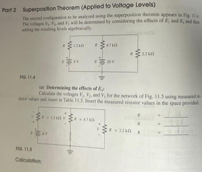 Solved 2 Superposition Theorem (Applied to Voltage Levels) | Chegg.com