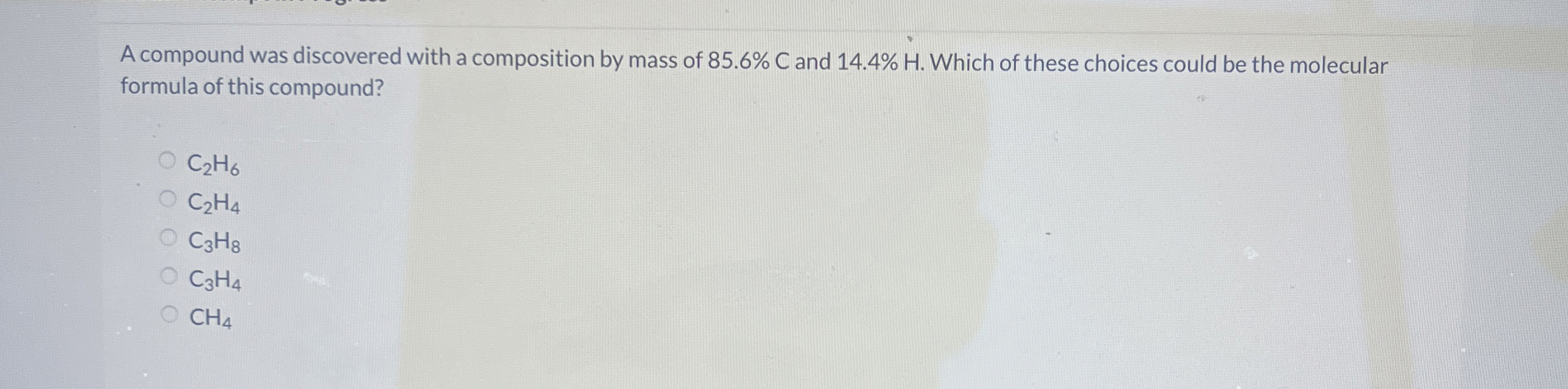 Solved A compound was discovered with a composition by mass | Chegg.com