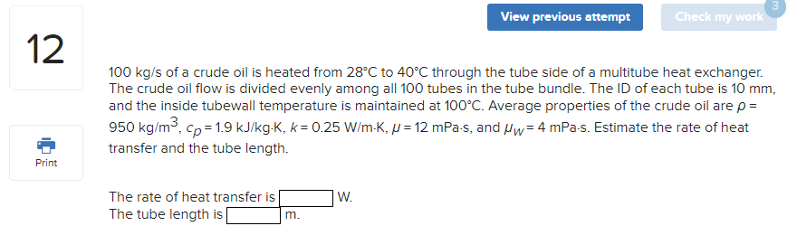 Solved 100kgs ﻿of a crude oil is heated from 28°C ﻿to 40°C | Chegg.com