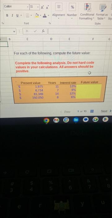 Solved For each of the following, compute the future value: | Chegg.com