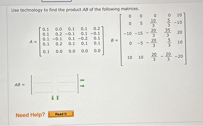 Solved Use the following matrices to perform the indicated | Chegg.com