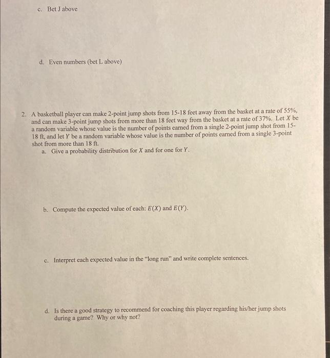Solved Please show all work. Part 1: Discrete probability | Chegg.com