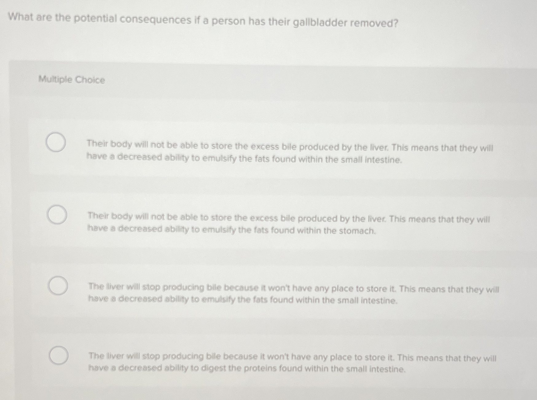 Solved What are the potential consequences if a person has | Chegg.com