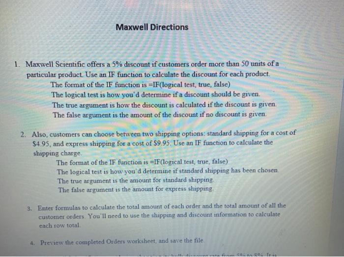 Solved Maxwell Directions 1. Maxwell Scientific offers a 5% | Chegg.com