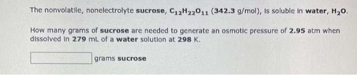 Solved The nonvolatile, nonelectrolyte antifreeze (ethylene | Chegg.com