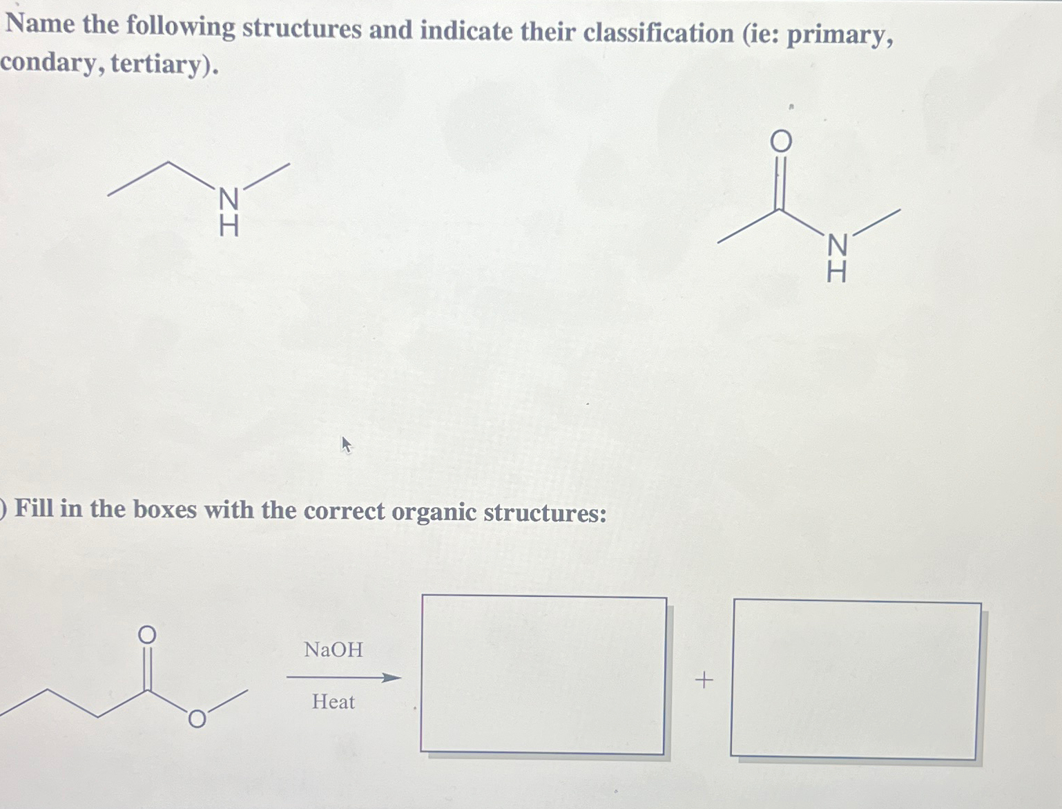 Solved Name the following structures and indicate their | Chegg.com
