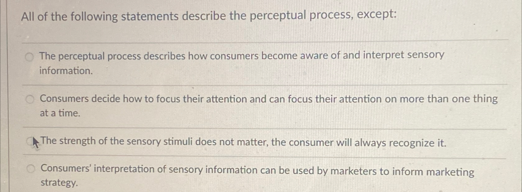 Solved All of the following statements describe the | Chegg.com