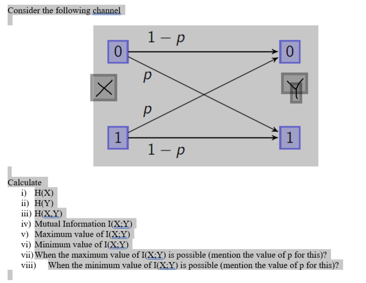From information theory and coding Consider the | Chegg.com
