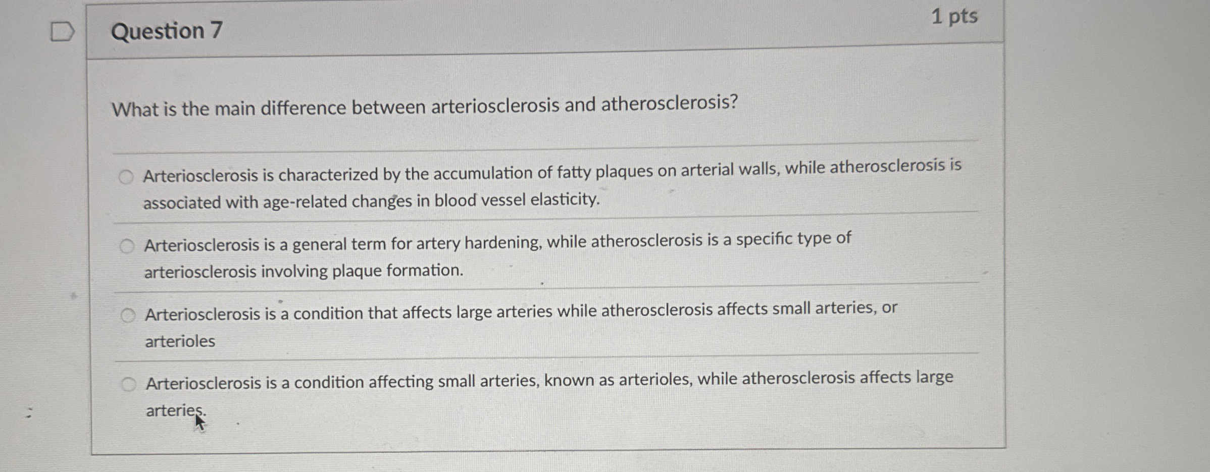 Solved Question 71 ﻿ptsWhat is the main difference between | Chegg.com