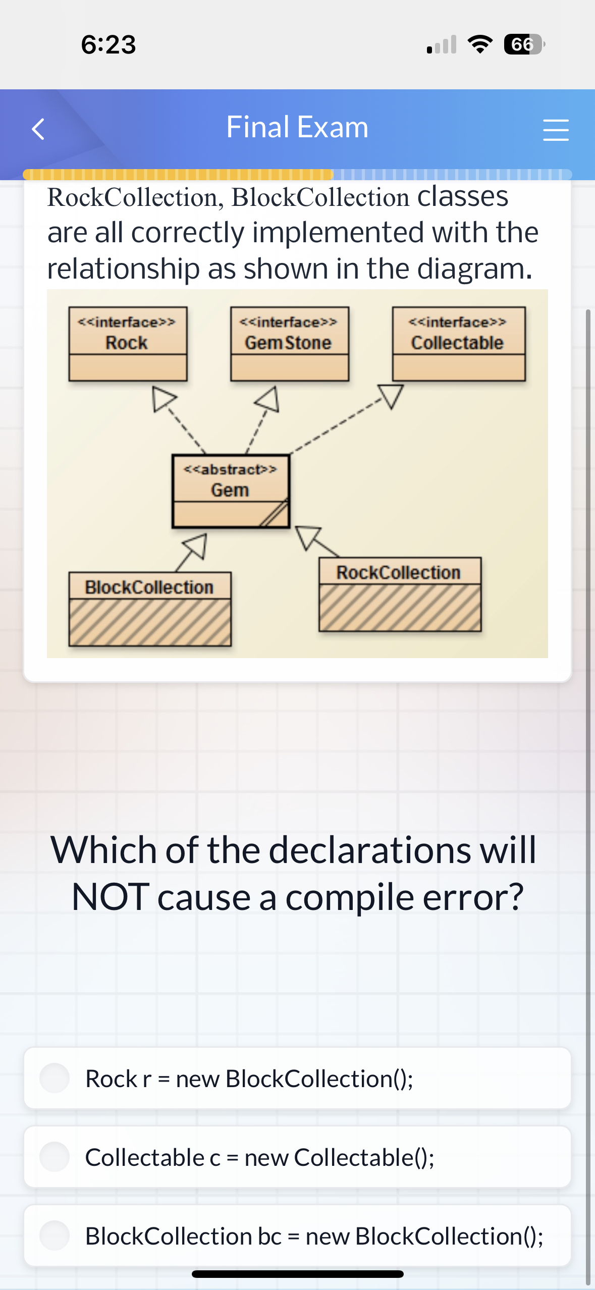 Solved Assume the Rock, GemStone and Collectable interfaces, | Chegg.com