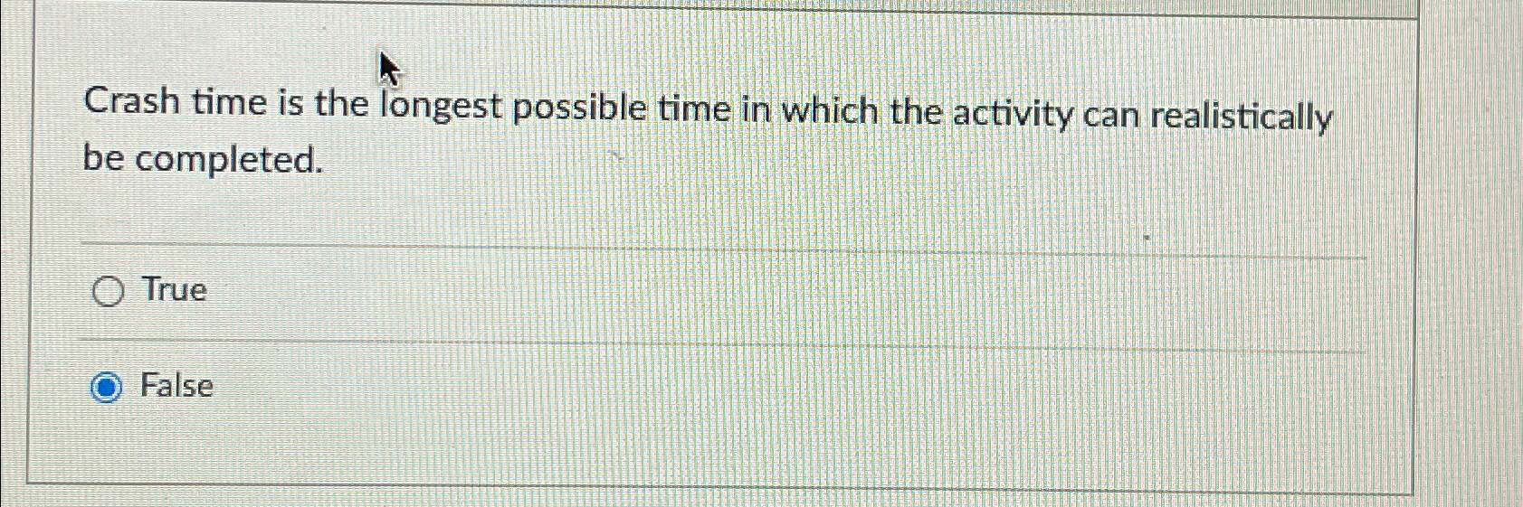Solved Crash time is the longest possible time in which the | Chegg.com