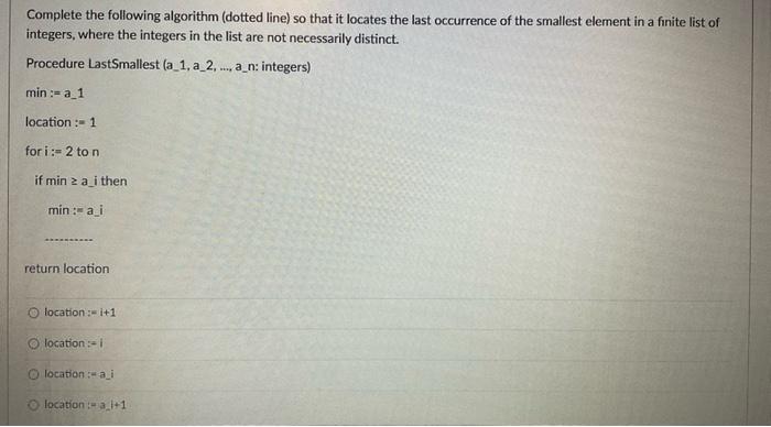 Solved Complete the following algorithm (dotted line) so | Chegg.com