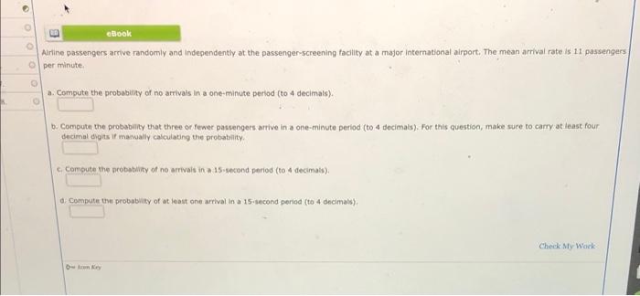 Solved Wrine passengers arrive randomly and independently at | Chegg.com