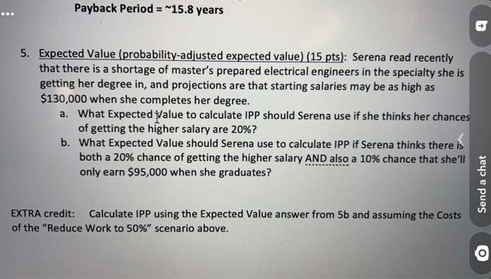 5. Expected Value (probability-adjusted expected | Chegg.com