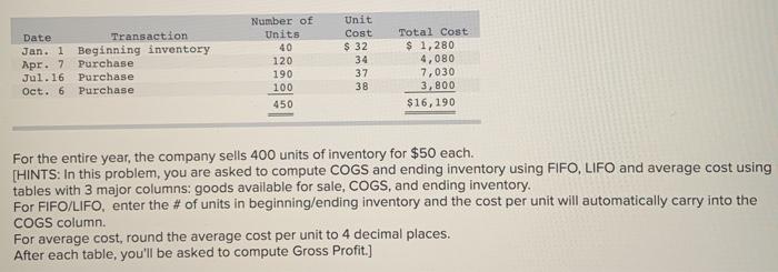 Solved 1. Using weighted-average cost, calculate ending | Chegg.com