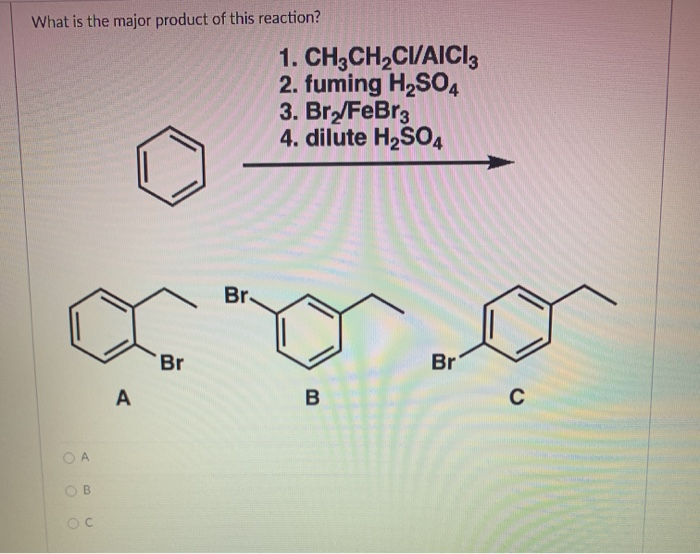 Solved What is the major product of this reaction? 1. | Chegg.com