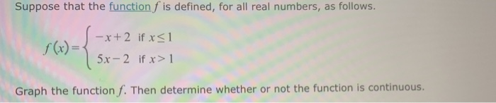 Solved Suppose that the function f is defined, for all real | Chegg.com