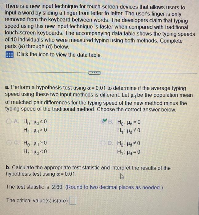 Solved There is a new input technique for touch-screen | Chegg.com