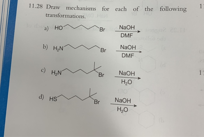 Solved 11.28 Draw mechanisms for each of the following | Chegg.com