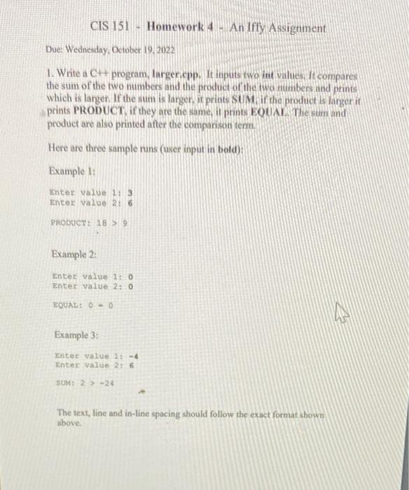 Solved 2. Write a Cth program, order.cpp. It inputs thee | Chegg.com