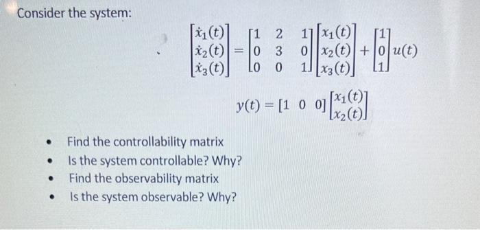 Solved Consider the system: | Chegg.com
