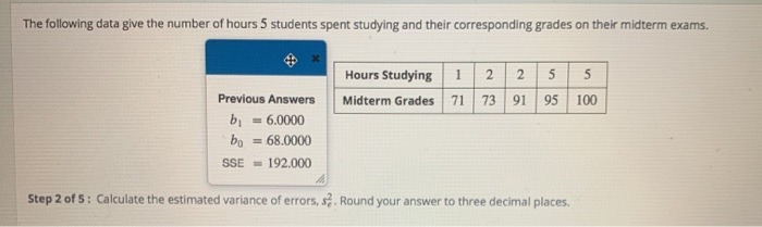 Solved The following data give the number of hours 5 | Chegg.com