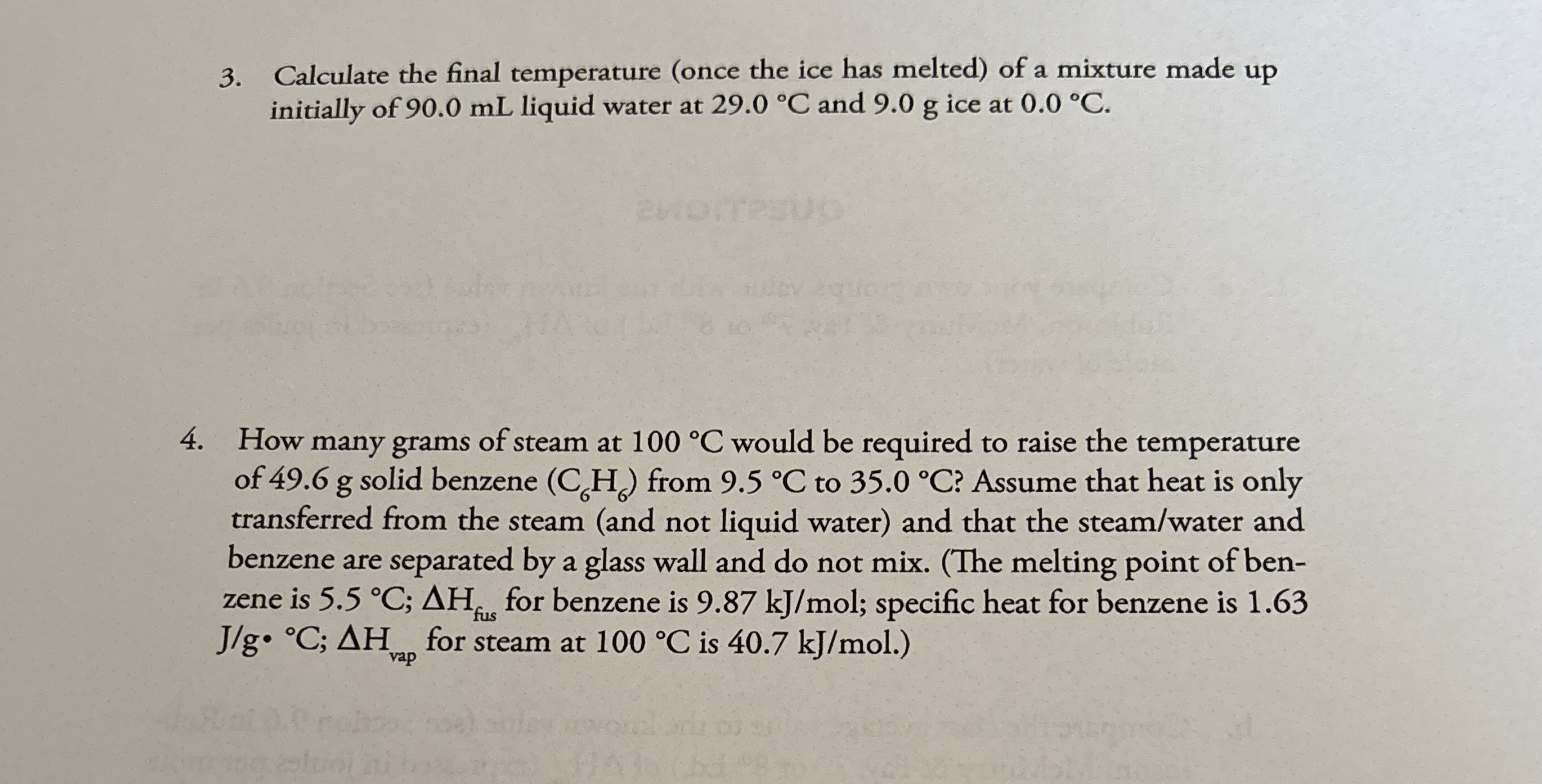 Solved Calculate the final temperature (once the ice has | Chegg.com