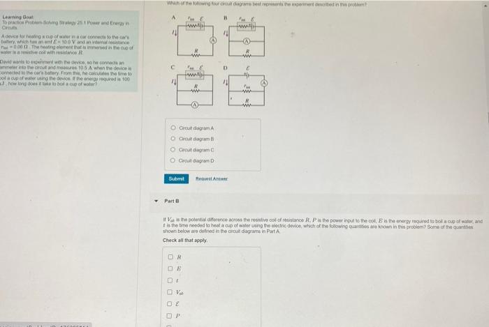Solved - Part B shown below aire defined is the circult | Chegg.com