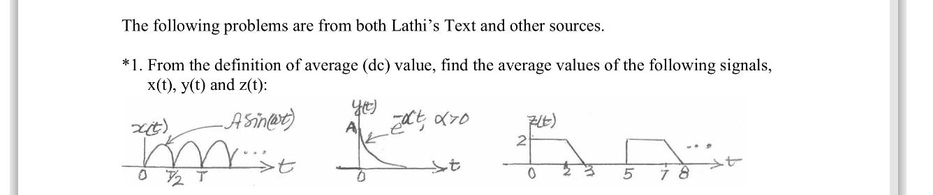 Solved The following problems are from both Lathi's Text and | Chegg.com