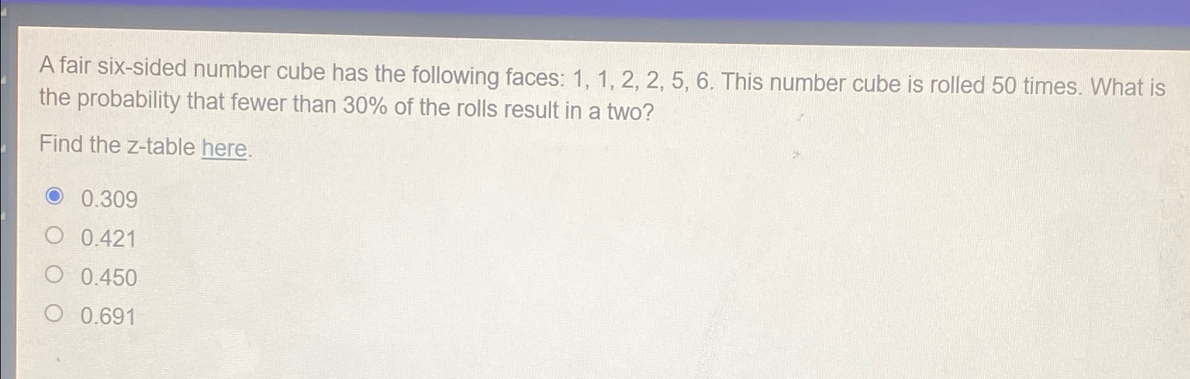 Solved A fair six-sided number cube has the following faces: | Chegg.com