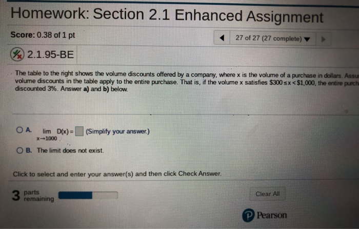 Solved Homework Section 2 1 Enhanced Assignment Score 0 38
