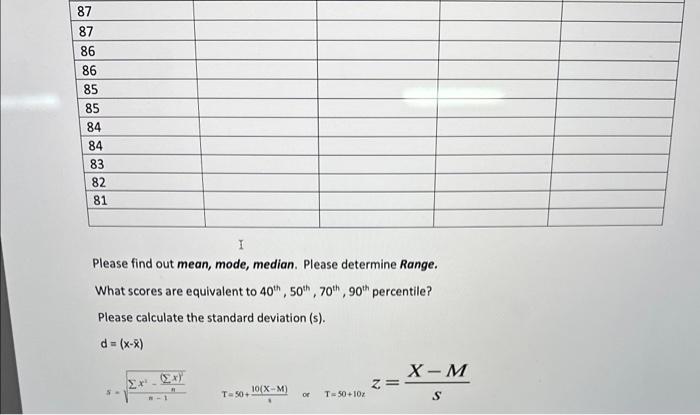 Solved Measure of Variability 2 Name \& ID:Please find out | Chegg.com