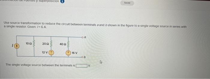 Solved Use source transformation to reduce the circuit | Chegg.com