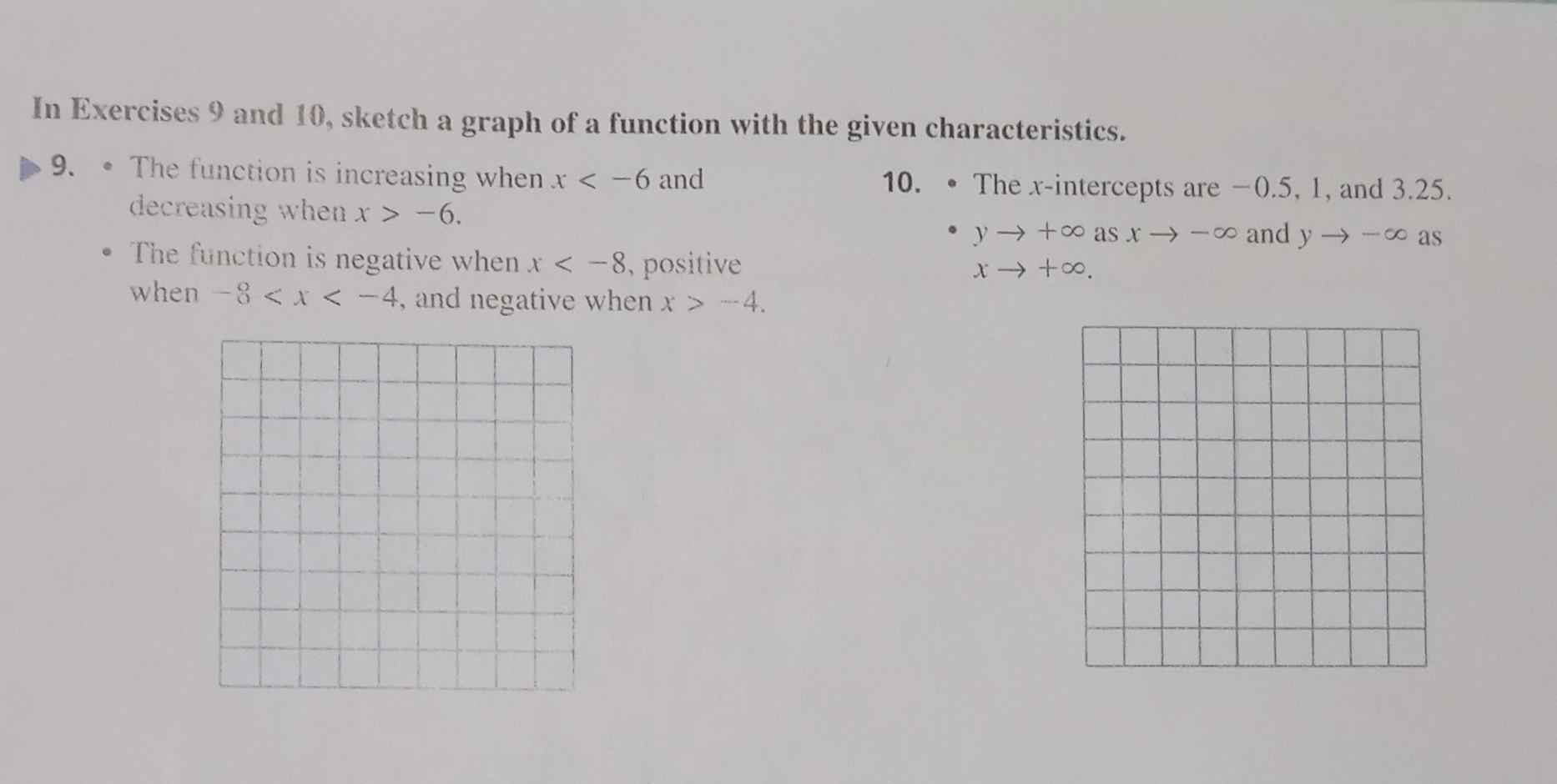 Solved In Exercises 9 and 10 , sketch a graph of a function | Chegg.com