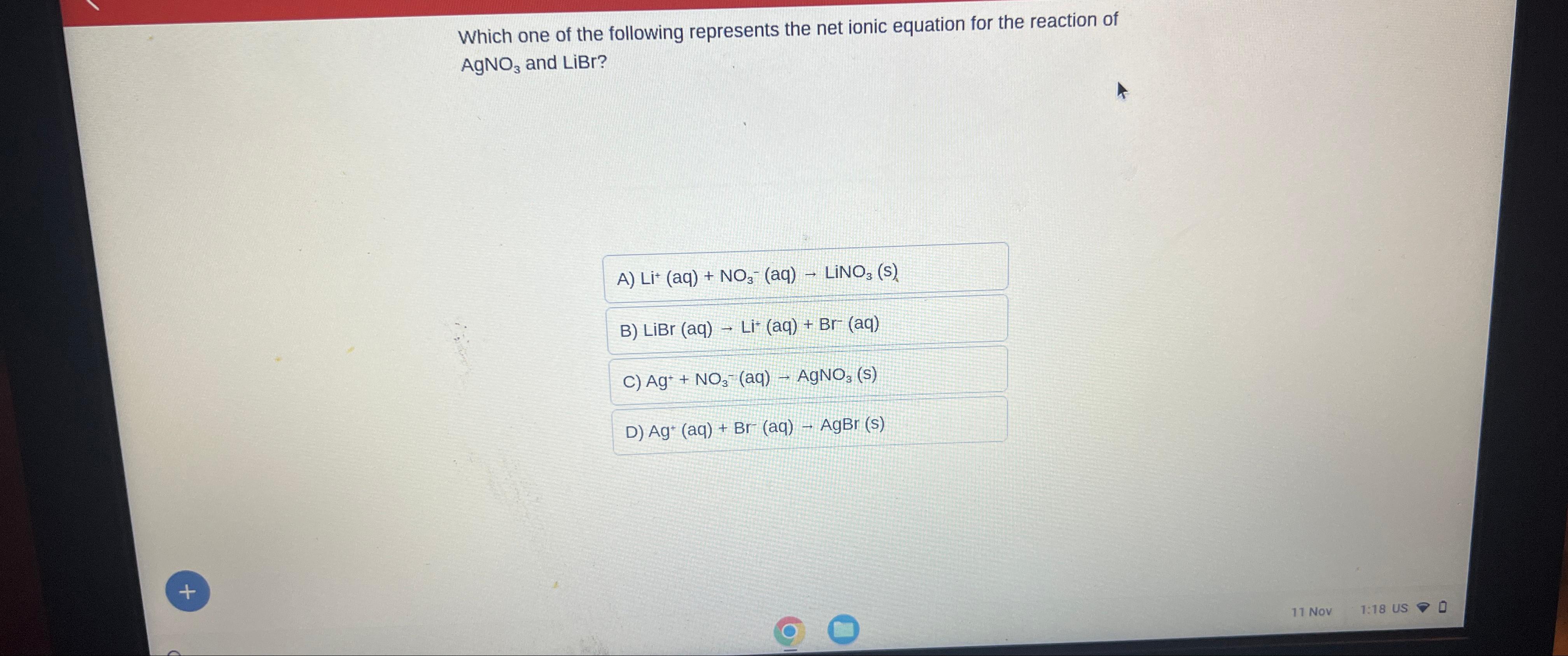 Solved Which one of the following represents the net ionic | Chegg.com