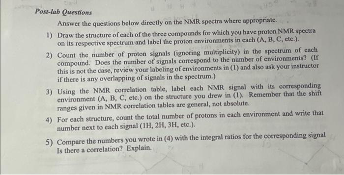 Solved Post-lab Questions Answer the questions below | Chegg.com